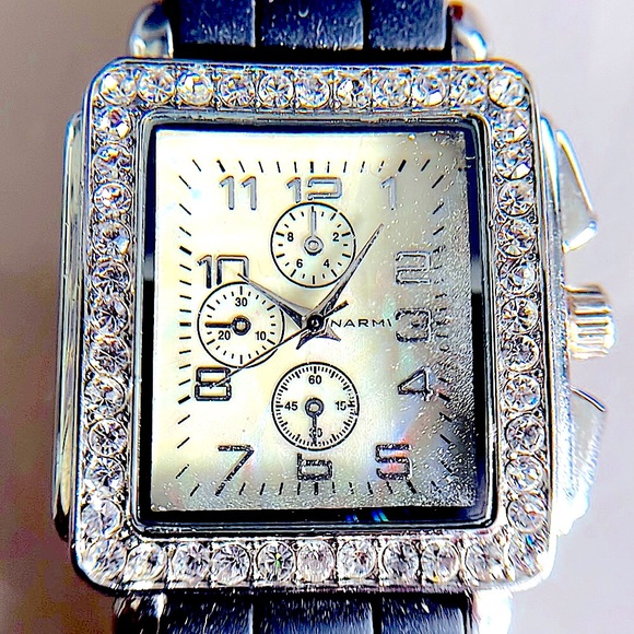 Narmi | Accessories | Narmi Ceramic Silicon Rhinestone Watch | Poshmark